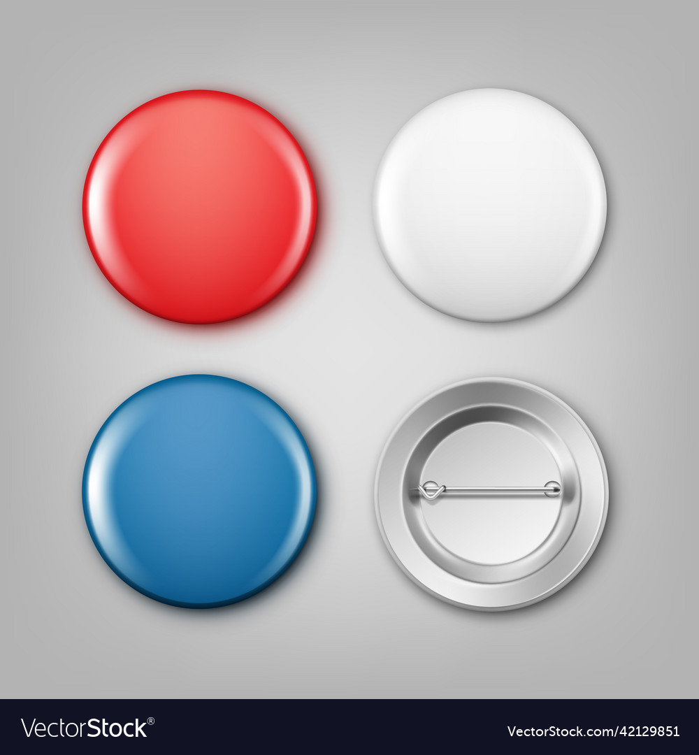 Blank colored badges Royalty Free Vector Image