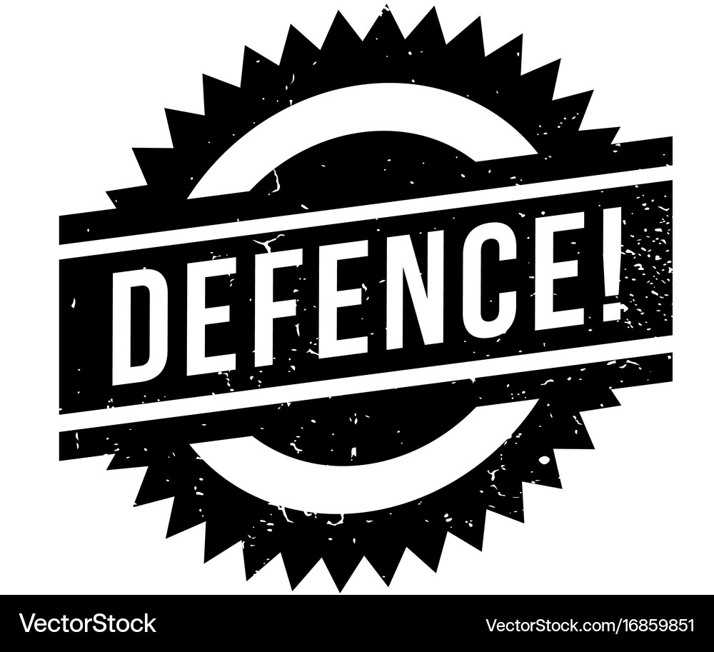 Defence rubber stamp Royalty Free Vector Image