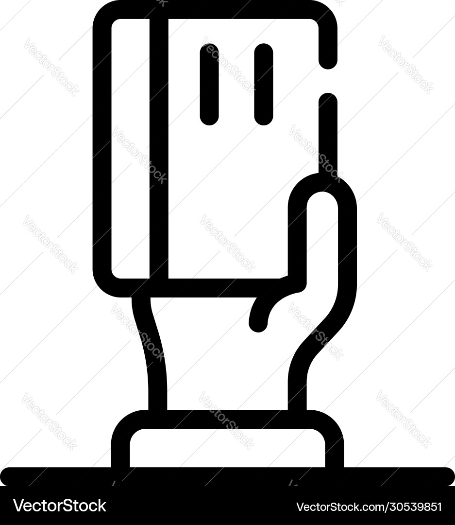 Key card icon outline style Royalty Free Vector Image