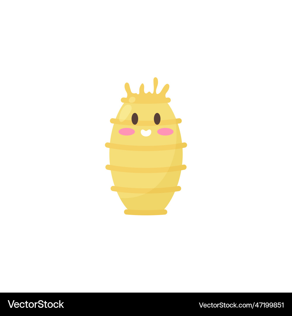 Larva clam or small marine crustacean flat Vector Image