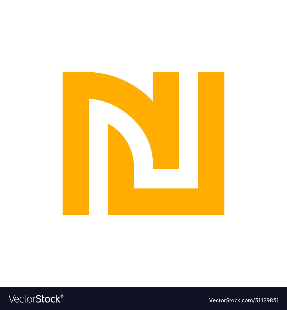 Letter nj logo initial jn monogram design Vector Image
