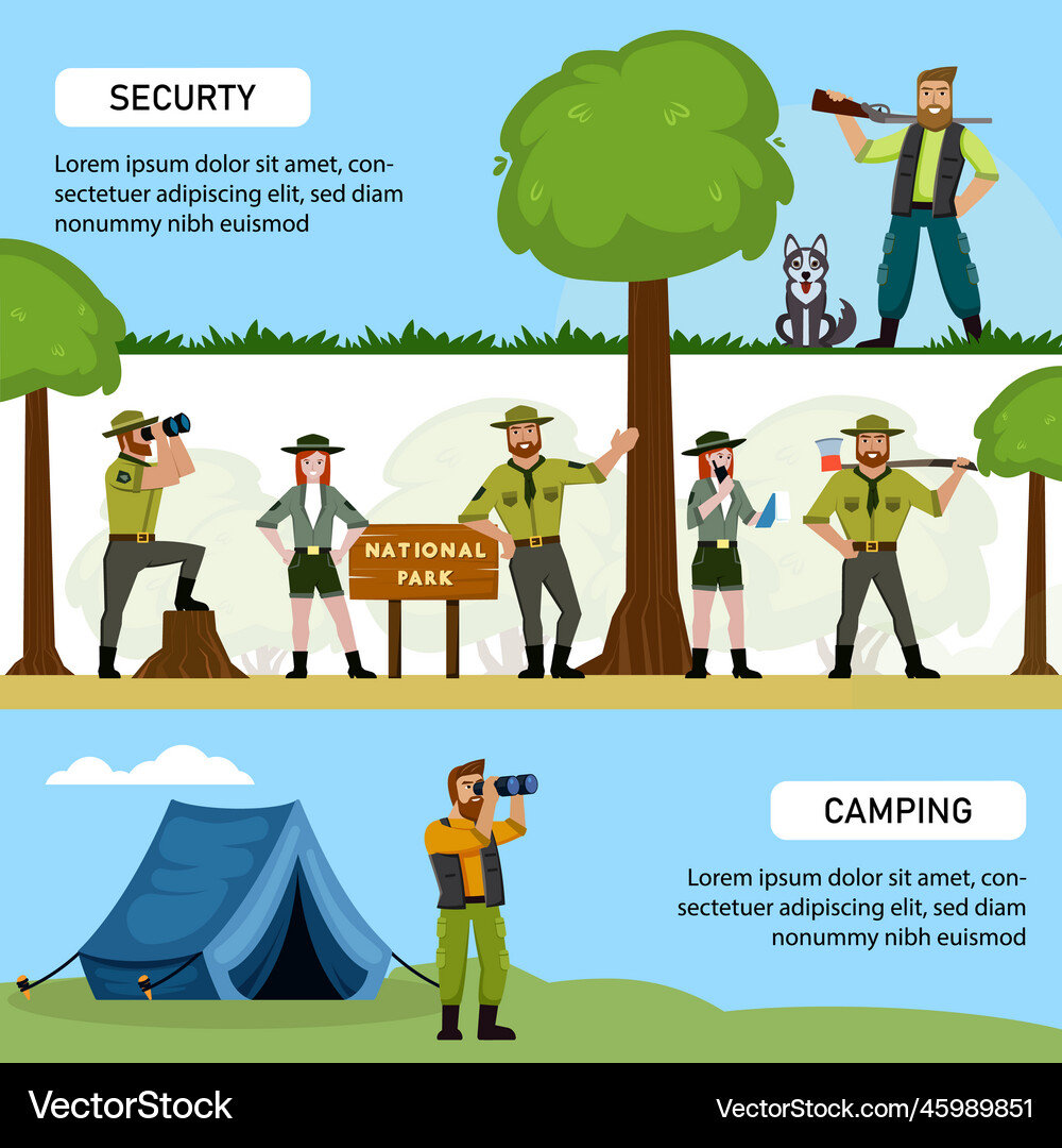 Scout banners survivor and adventure active Vector Image