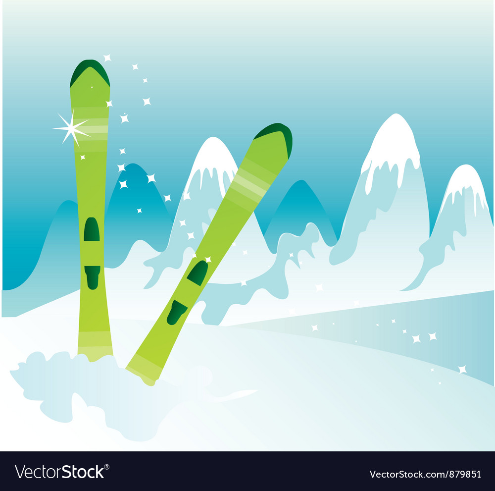 Skis Royalty Free Vector Image - VectorStock