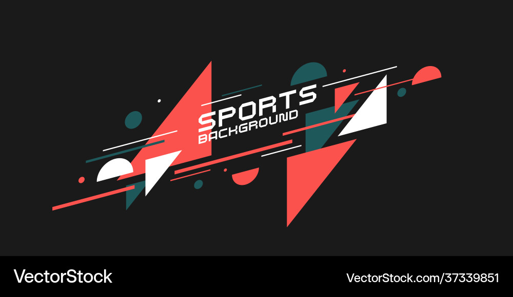 Sports poster abstract background with dynamic Vector Image