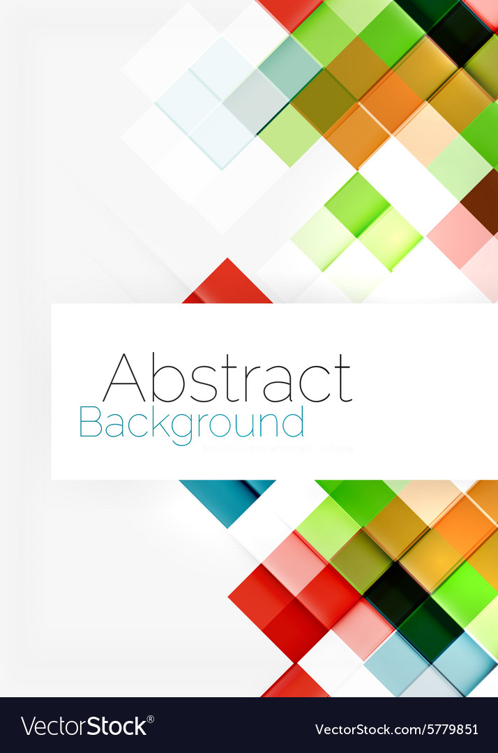 Square shape mosaic pattern design universal Vector Image