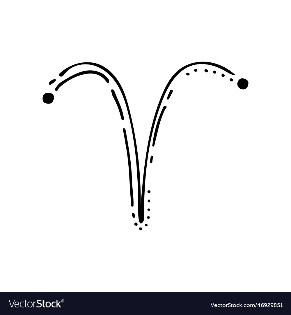 Zodiac sign aries line art symbol Royalty Free Vector Image Zodiac sign aries line art symbol Royalty Free Vector Image