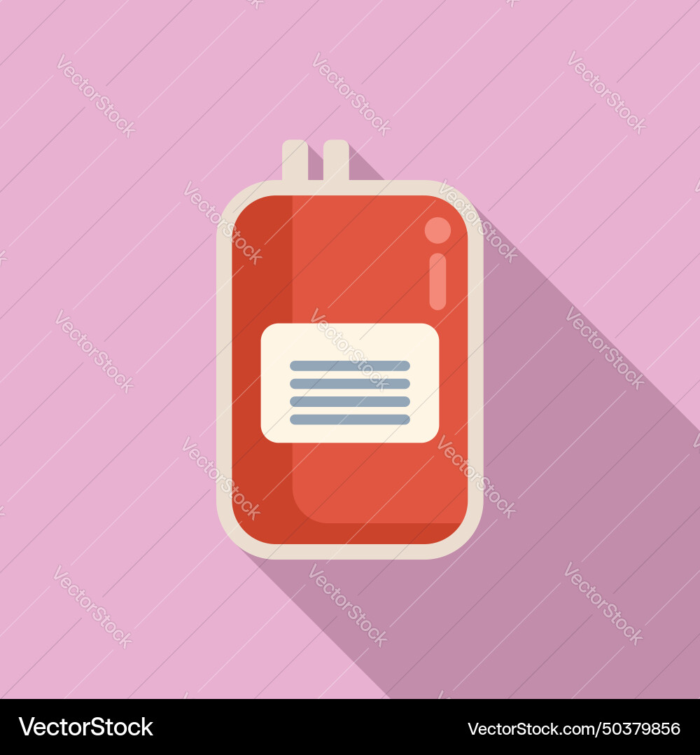 Blood package icon flat patient care Royalty Free Vector