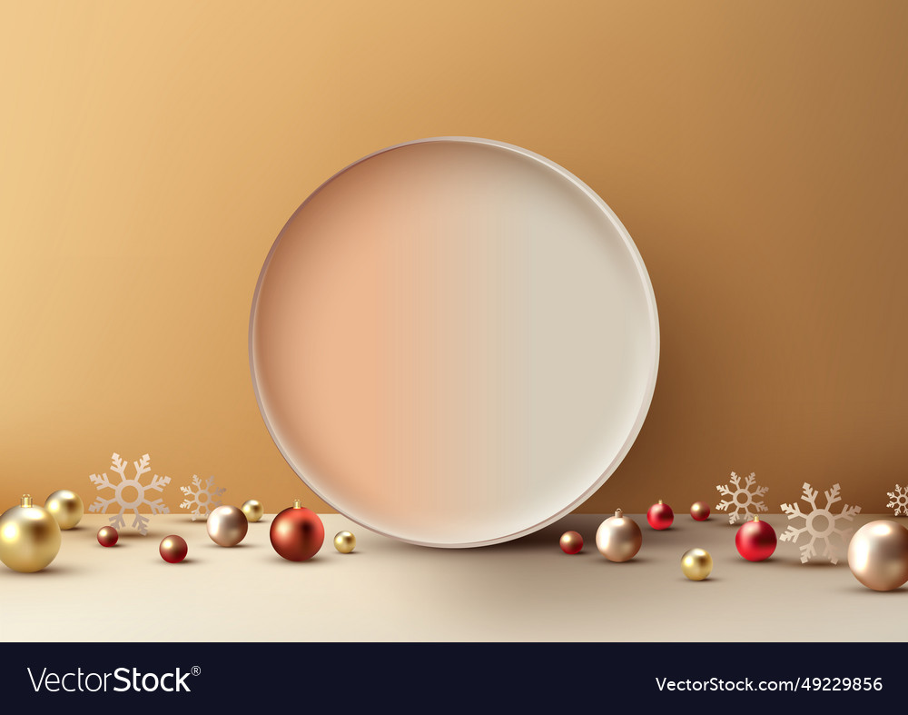 Christmas festive luxury background 3d realistic Vector Image