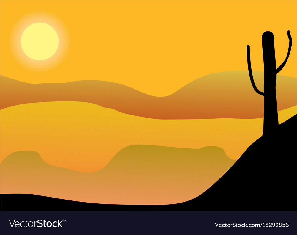 Desert background Royalty Free Vector Image - VectorStock