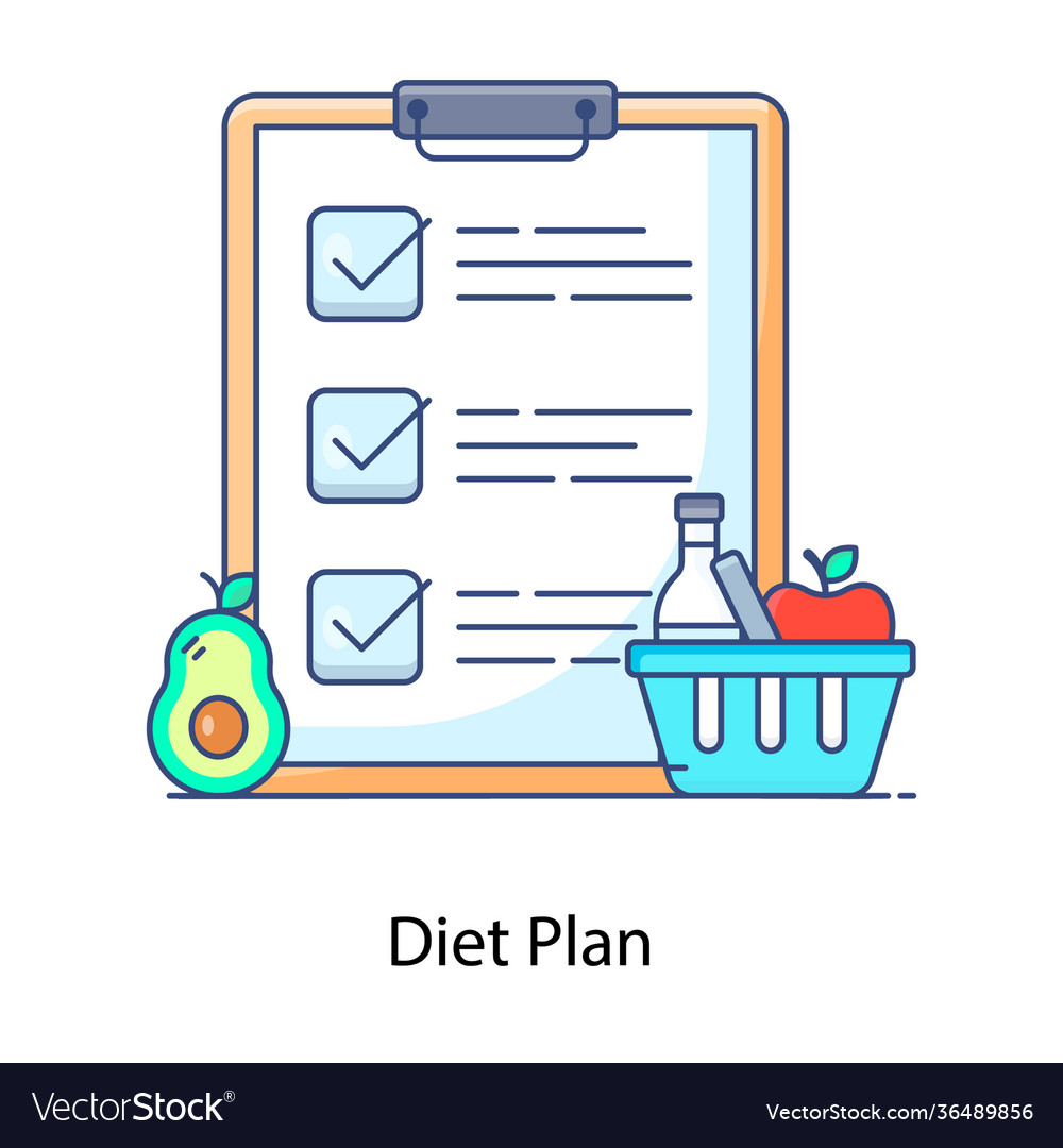 Diet plan Royalty Free Vector Image - VectorStock