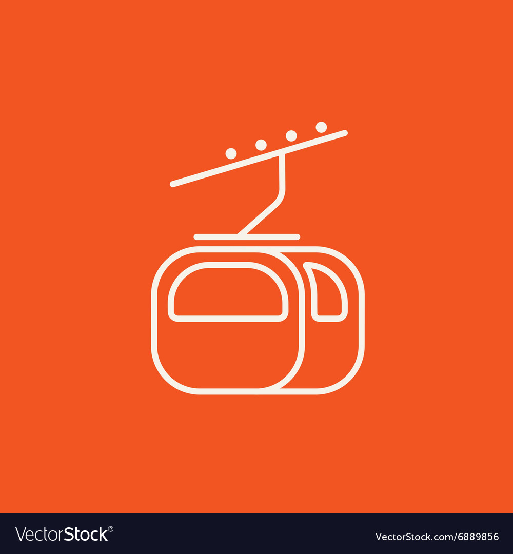 Funicular line icon Royalty Free Vector Image - VectorStock