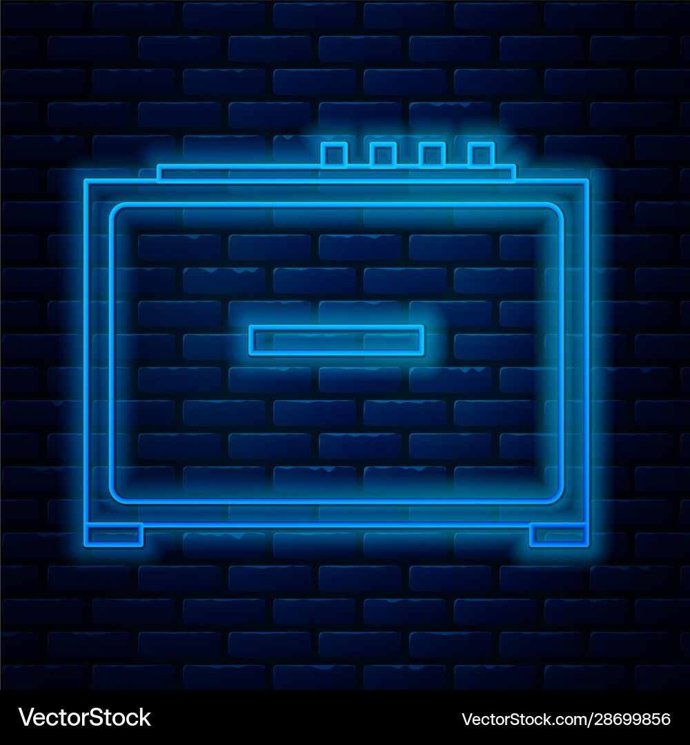 Glowing neon line guitar amplifier icon isolated Vector Image