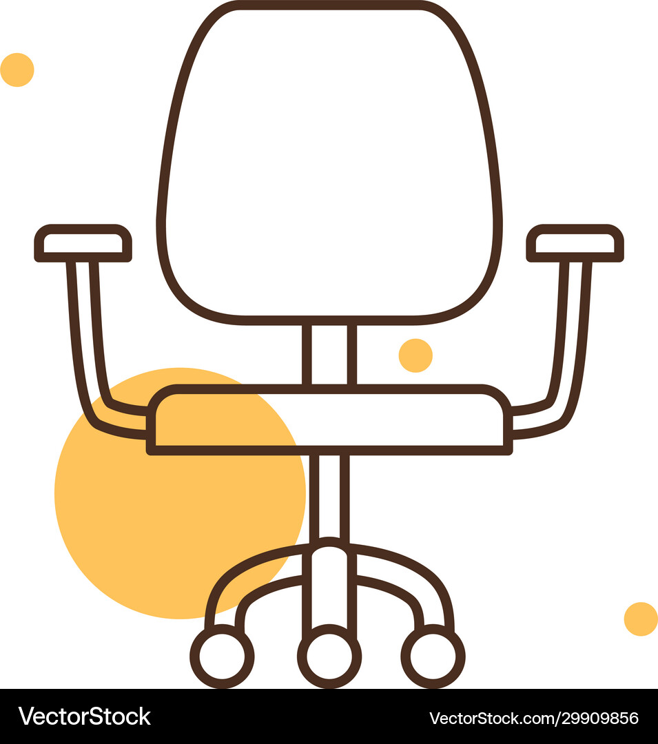 Isolated chair block and line style icon Vector Image