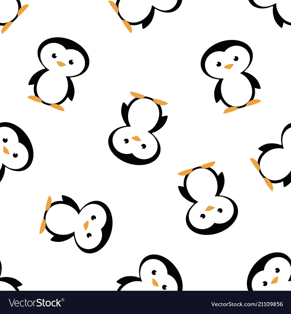 Pattern with penguins Royalty Free Vector Image