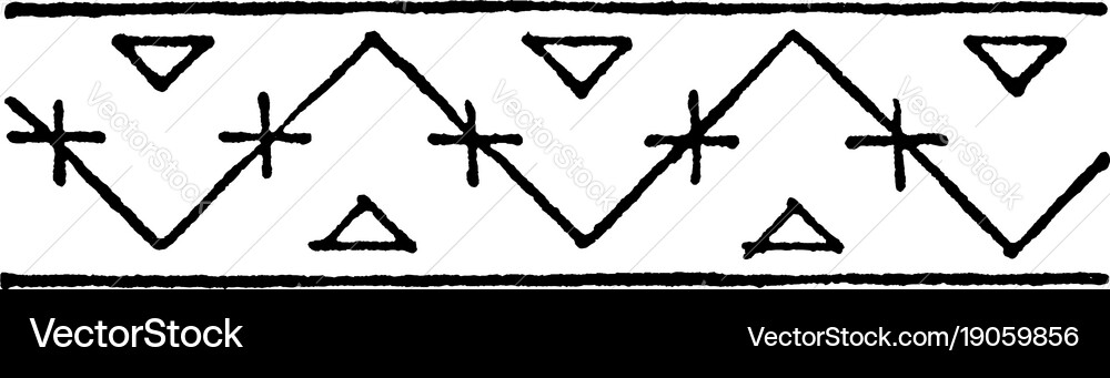 Persian design is a border vintage Royalty Free Vector Image