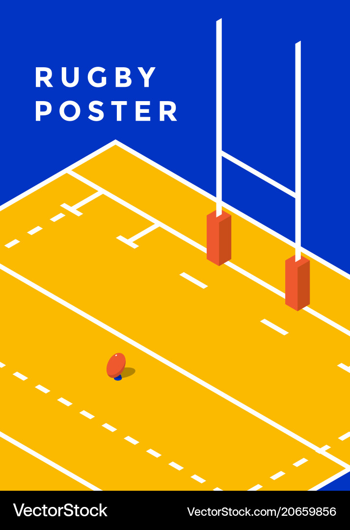Rugby sport poster Royalty Free Vector Image - VectorStock