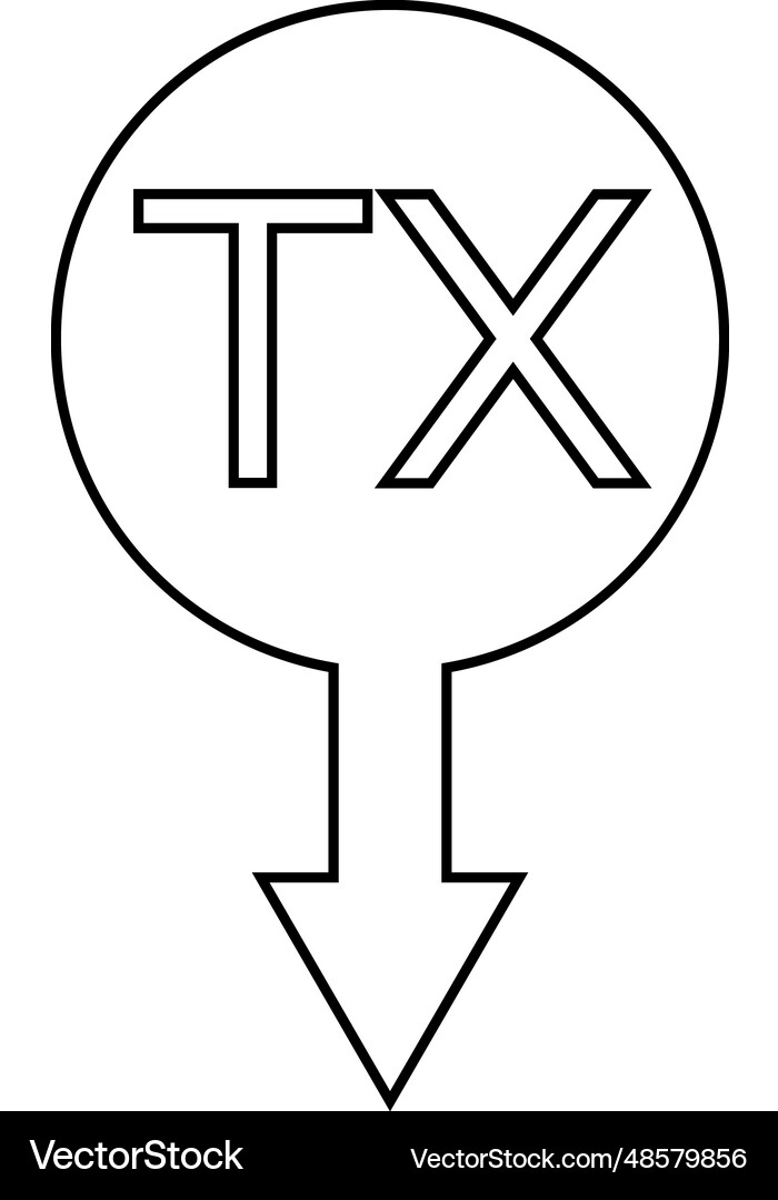 Sign icon tx rx transmission receiving data Vector Image