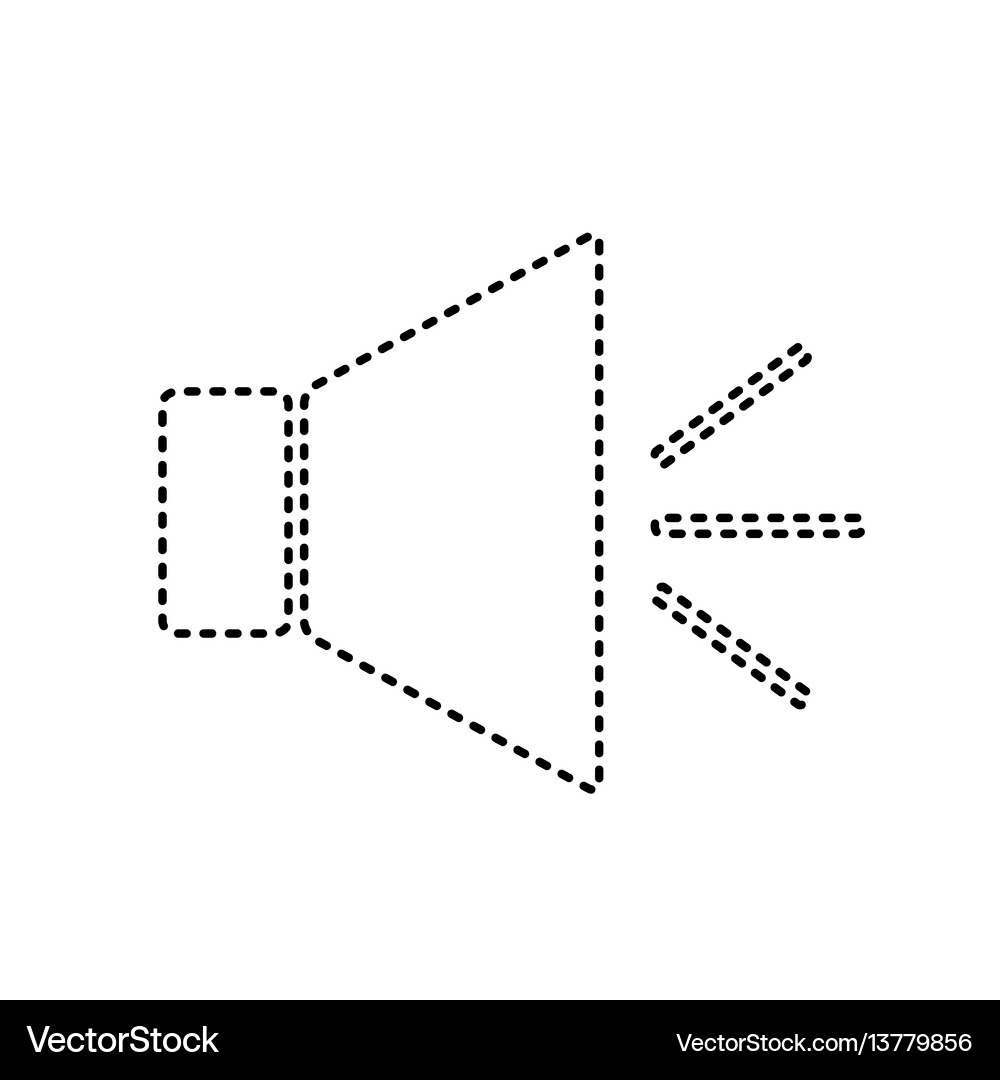 Sound sign with mute mark Royalty Free Vector Image