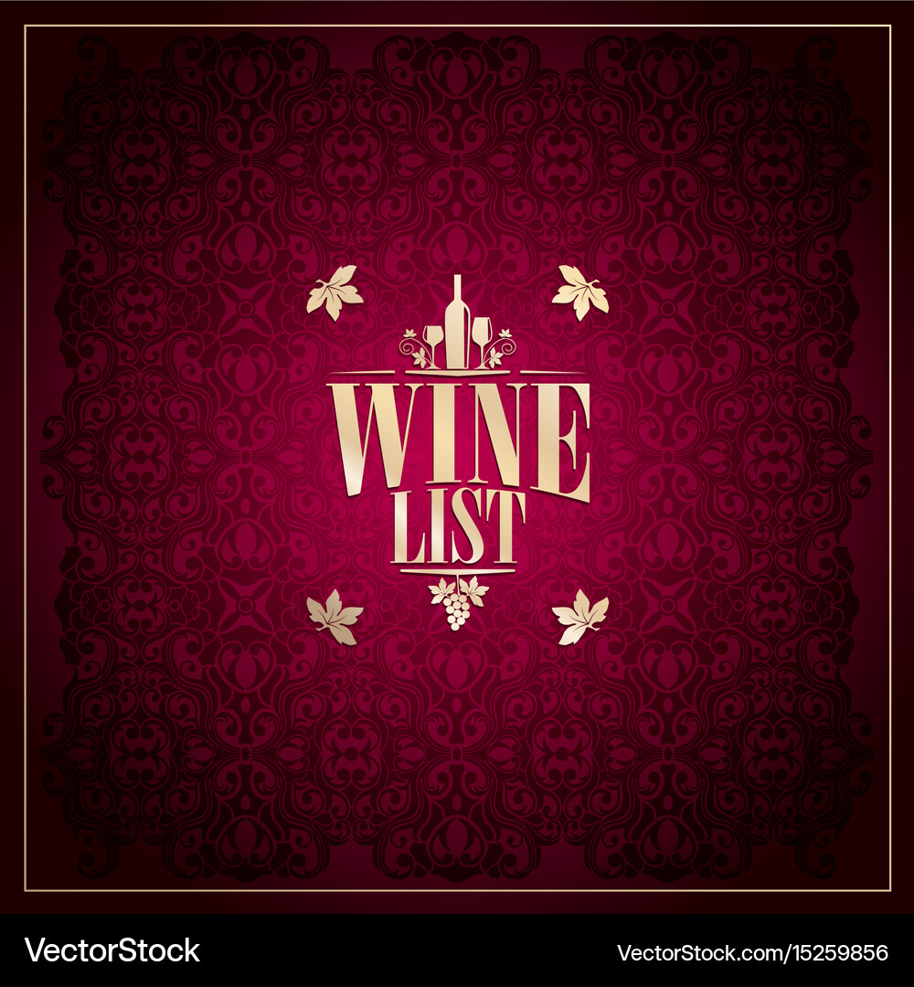 Vine list design vintage card Royalty Free Vector Image