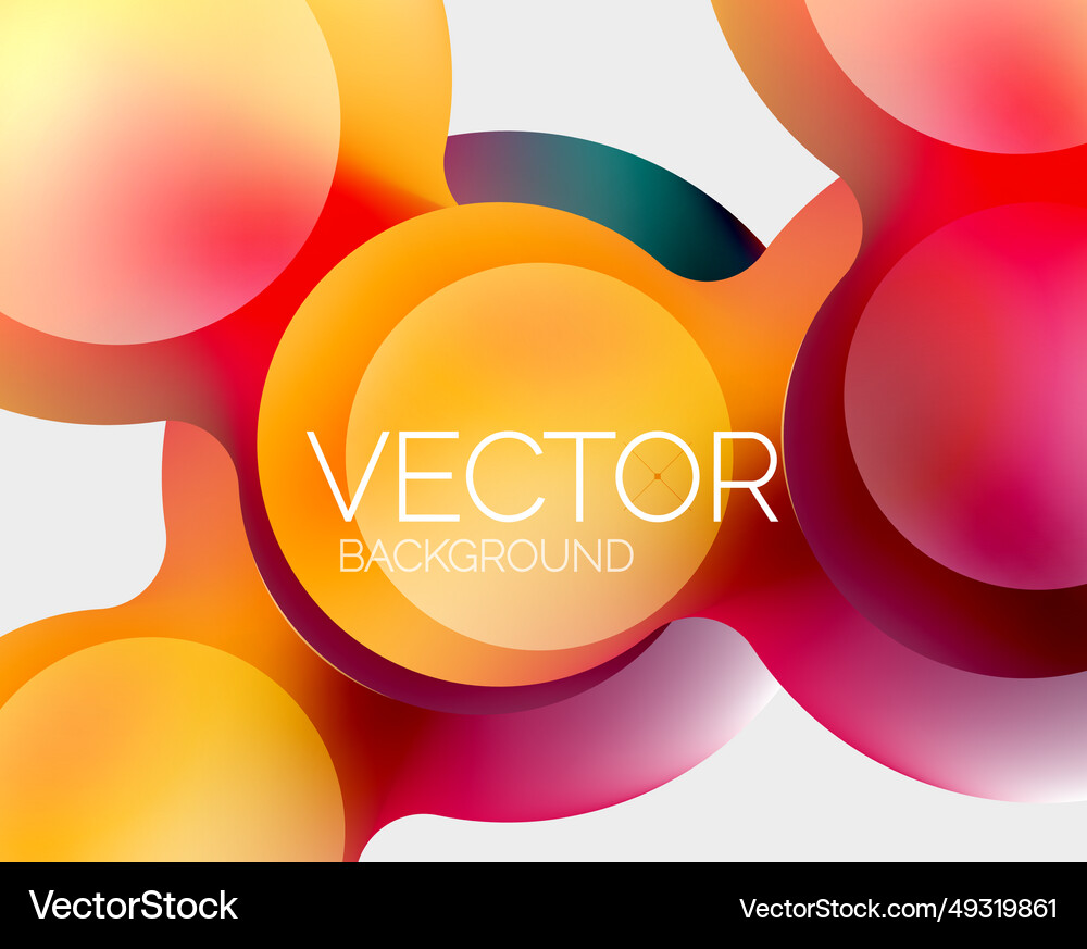 Beautiful flowing round shapes and circles Vector Image