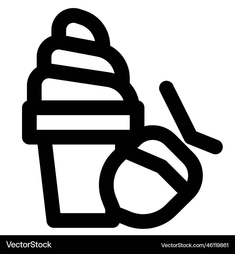 Healthy coconut served with delicious softy Vector Image