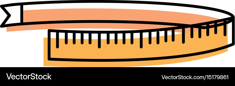 Measuring meter to size the body Royalty Free Vector Image