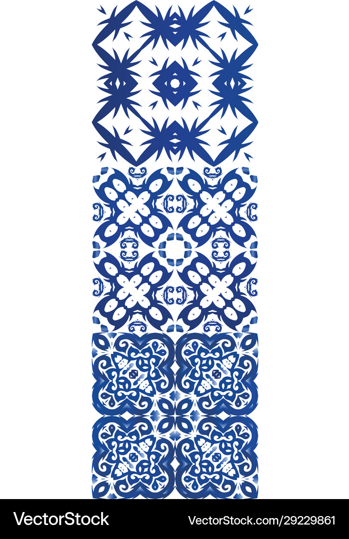 National colored motive in ethnic ceramic tile Vector Image