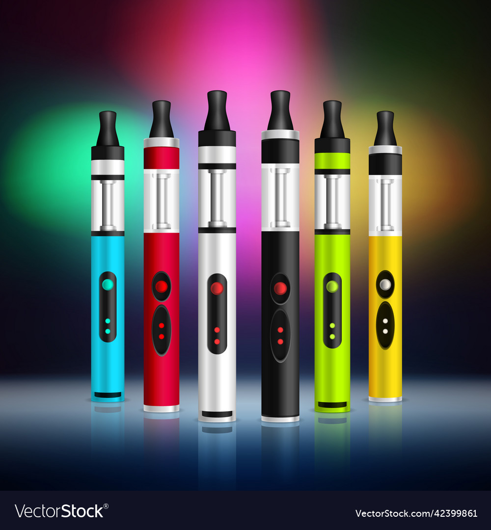 Realistic vaping background Royalty Free Vector Image
