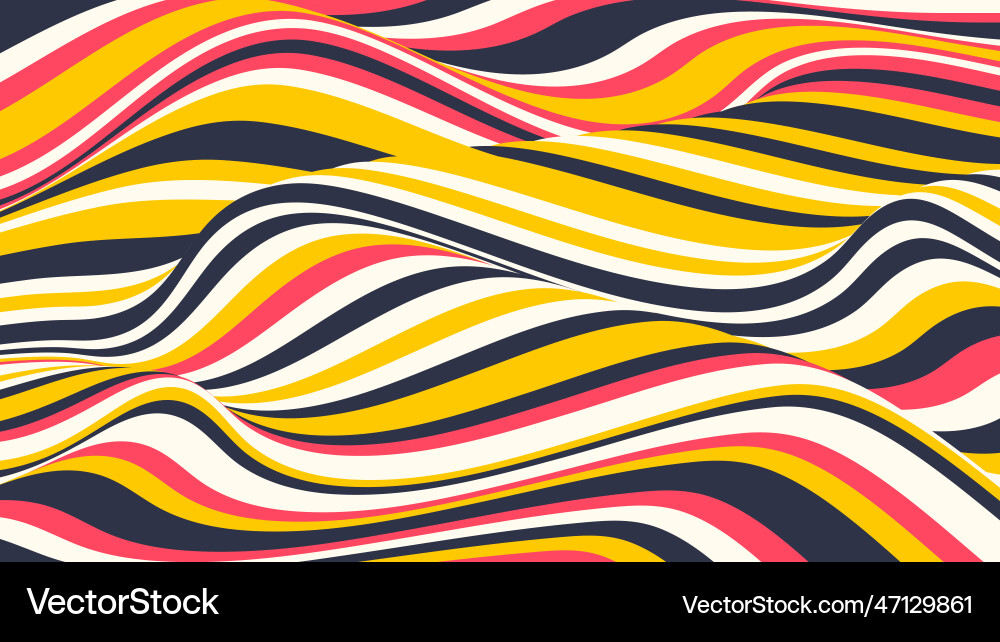 Wave of optical illusion abstract color Royalty Free Vector