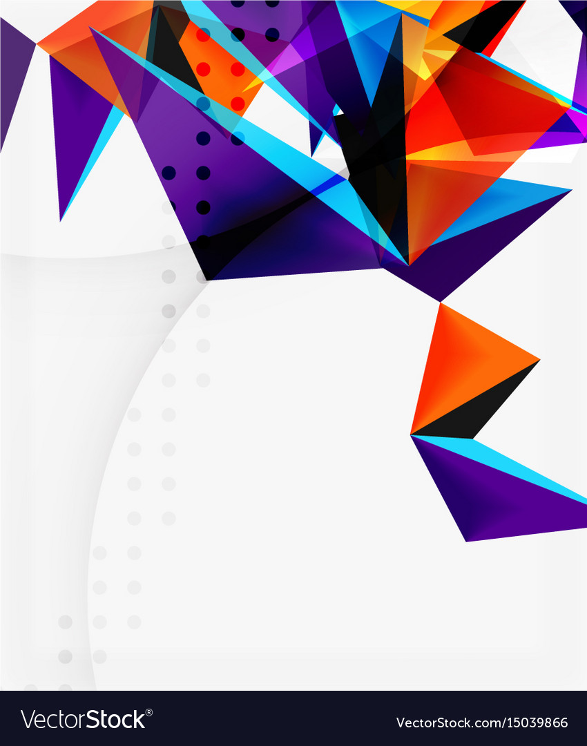 3d triangles geometric Royalty Free Vector Image