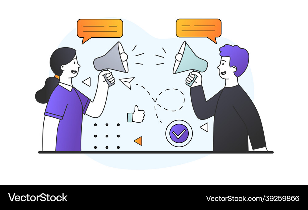Advertising and promotion concept Royalty Free Vector Image