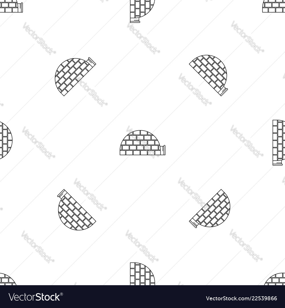Alaska igloo pattern seamless Royalty Free Vector Image