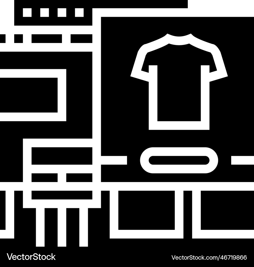 Boutique shop glyph icon Royalty Free Vector Image