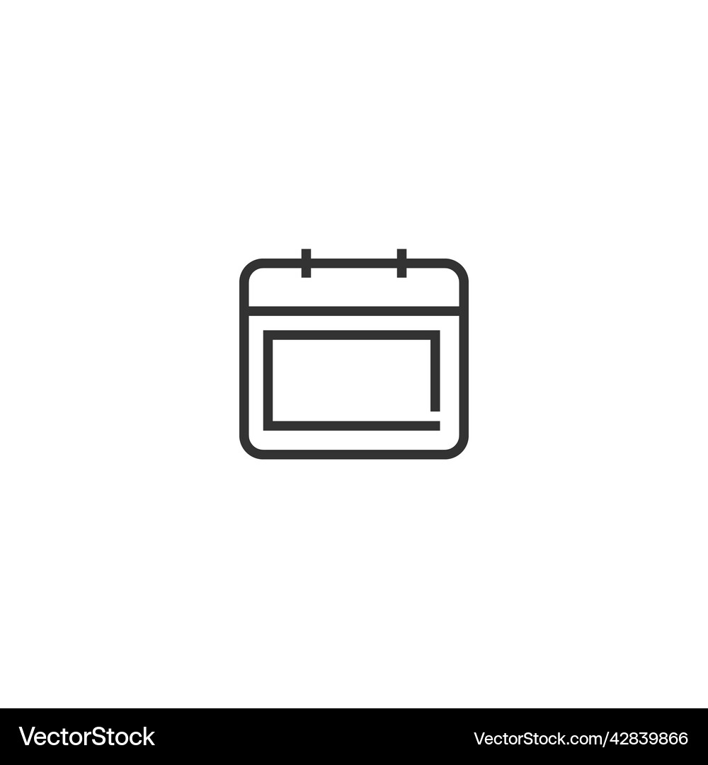Calendar line icon linear style sign for mobile Vector Image
