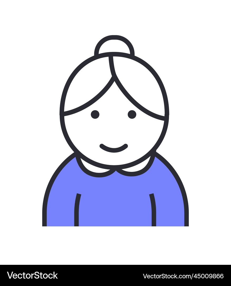 Color grandmother icon Royalty Free Vector Image