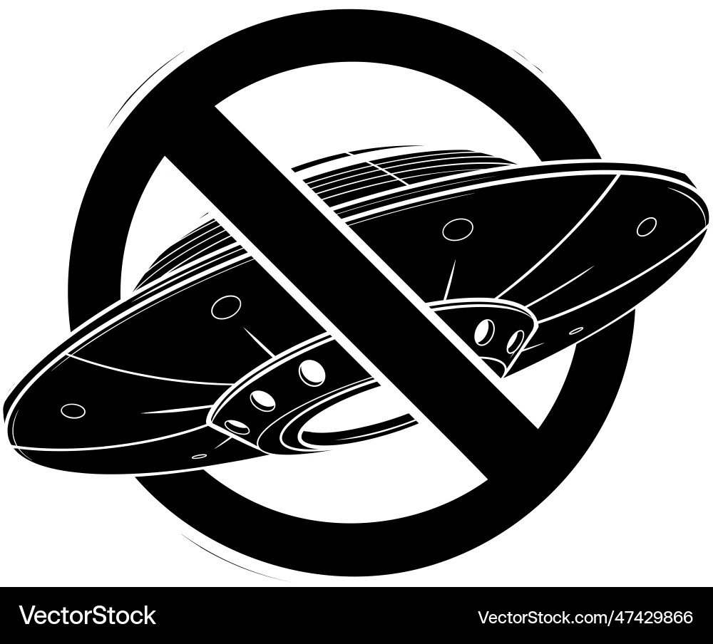 Engraved style of ufo Royalty Free Vector Image
