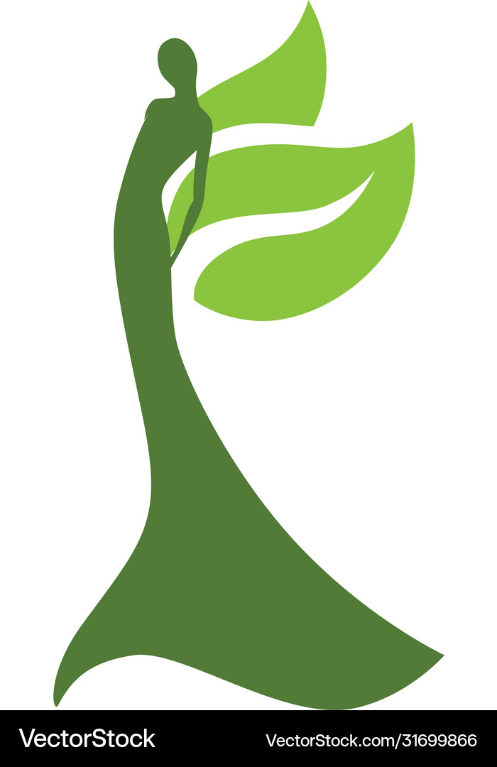 Green woman Royalty Free Vector Image - VectorStock