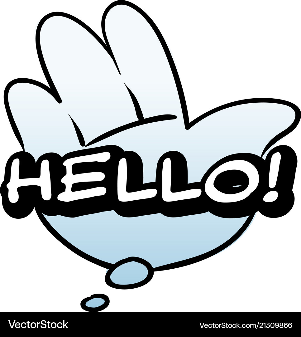 Hello speech bubble colorful emotional icon Vector Image