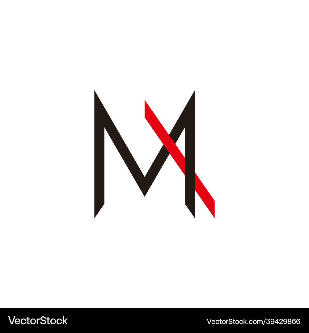 Letter ma motion line colorful logo Royalty Free Vector