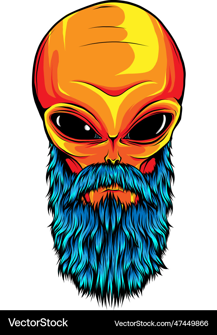 Logo design of alien Royalty Free Vector Image