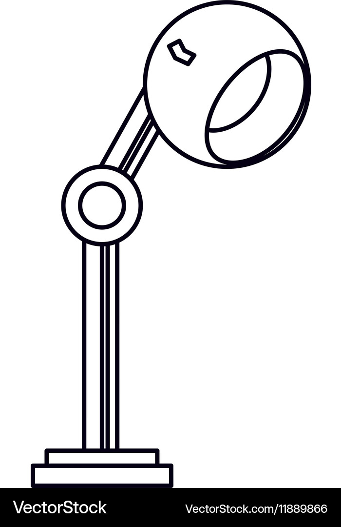 Pictograph lamp bulb light office icon Royalty Free Vector