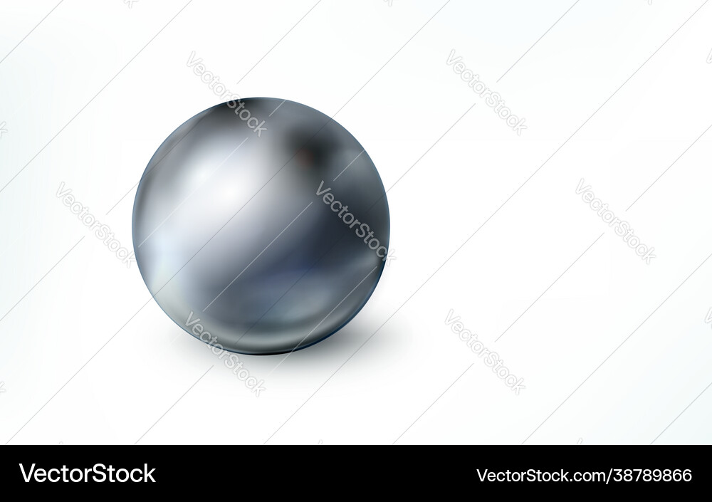 Realistic metal sphere isolated on white Vector Image