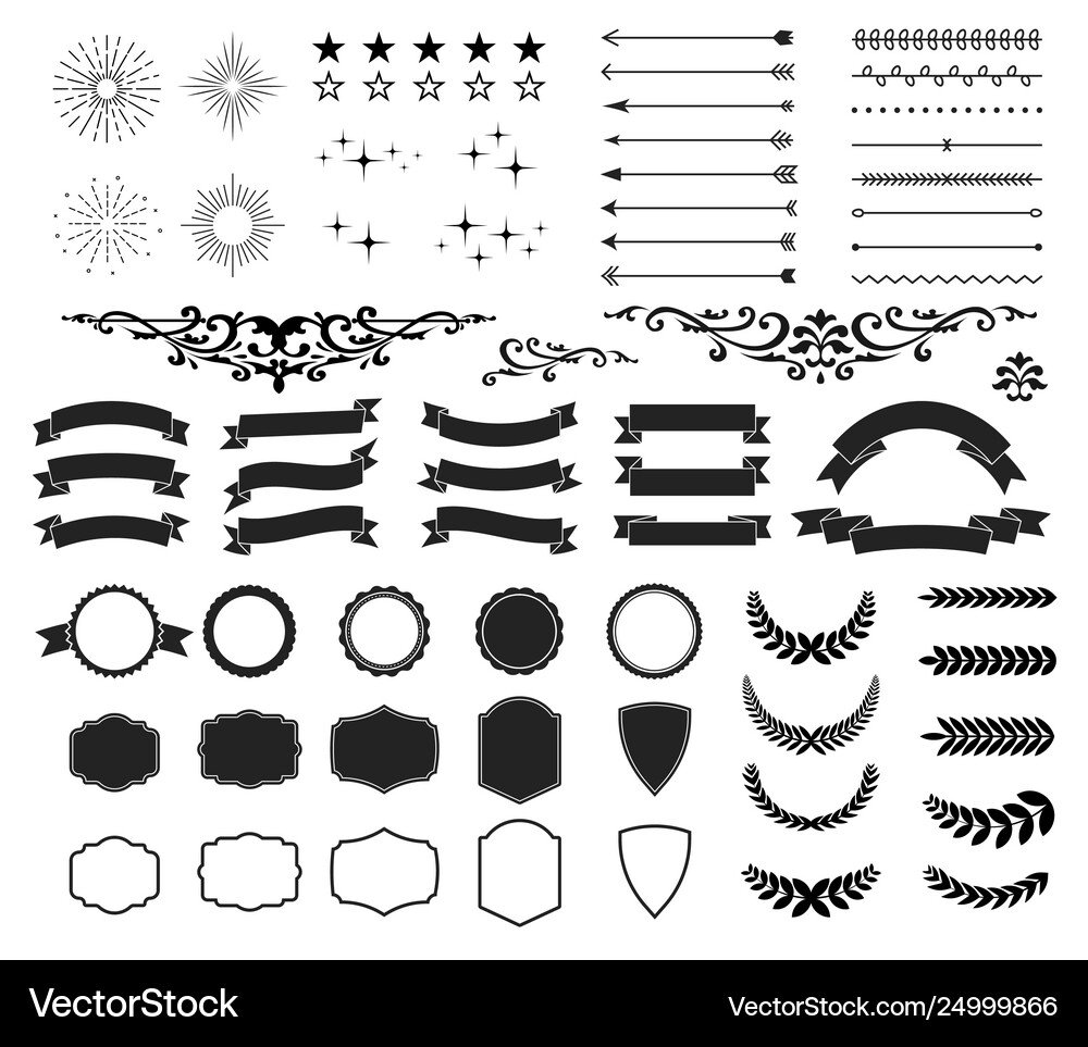 Retro and vintage design collection set 64 Vector Image