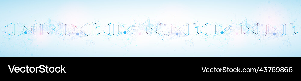 Science template wallpaper or banner with a dna Vector Image