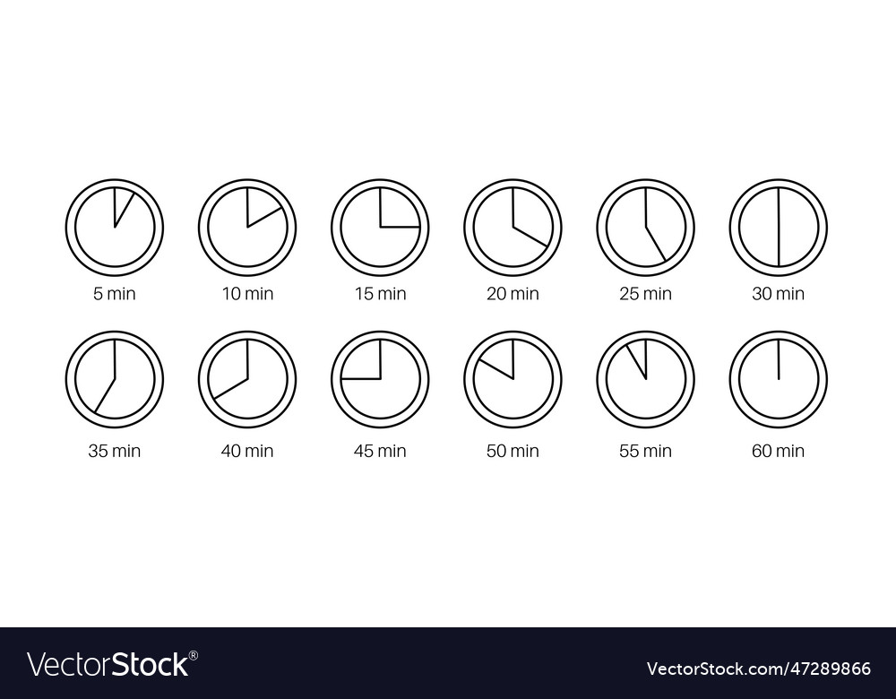 Set of timers Royalty Free Vector Image - VectorStock