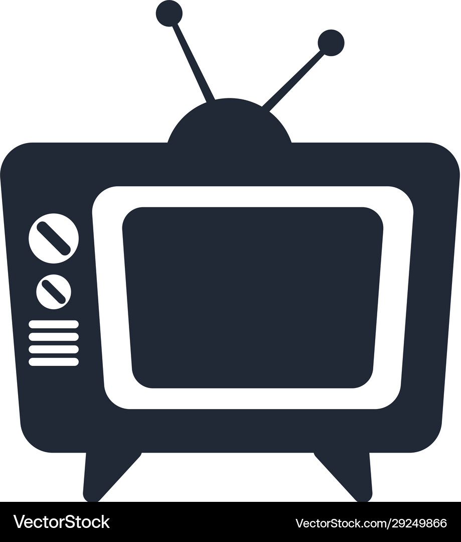 Tv media logo design service template Royalty Free Vector