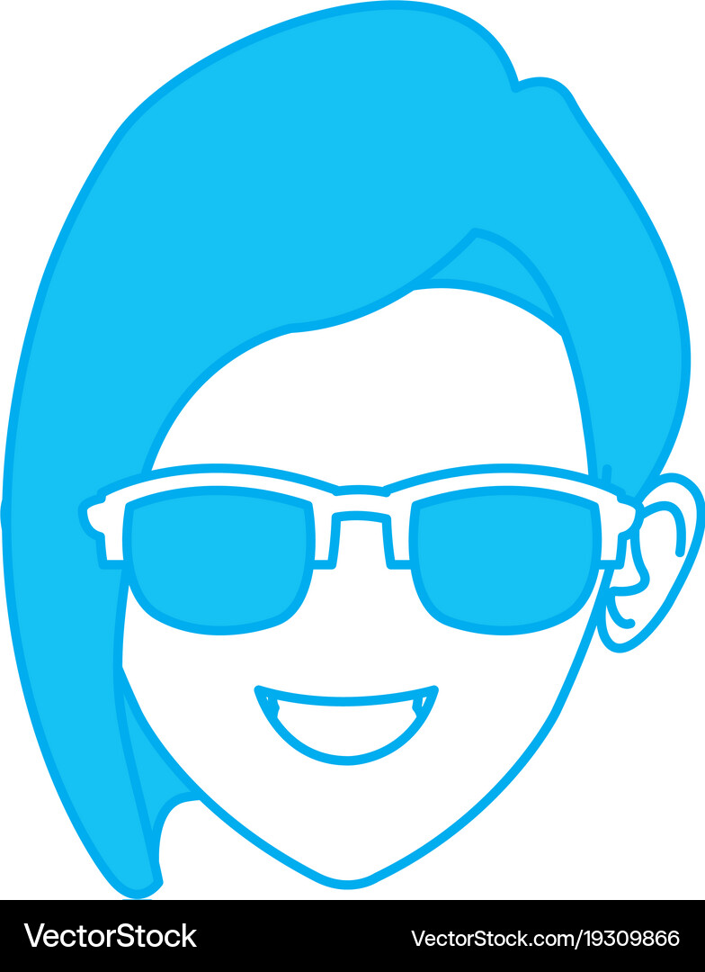 Woman face with sunglasses Royalty Free Vector Image