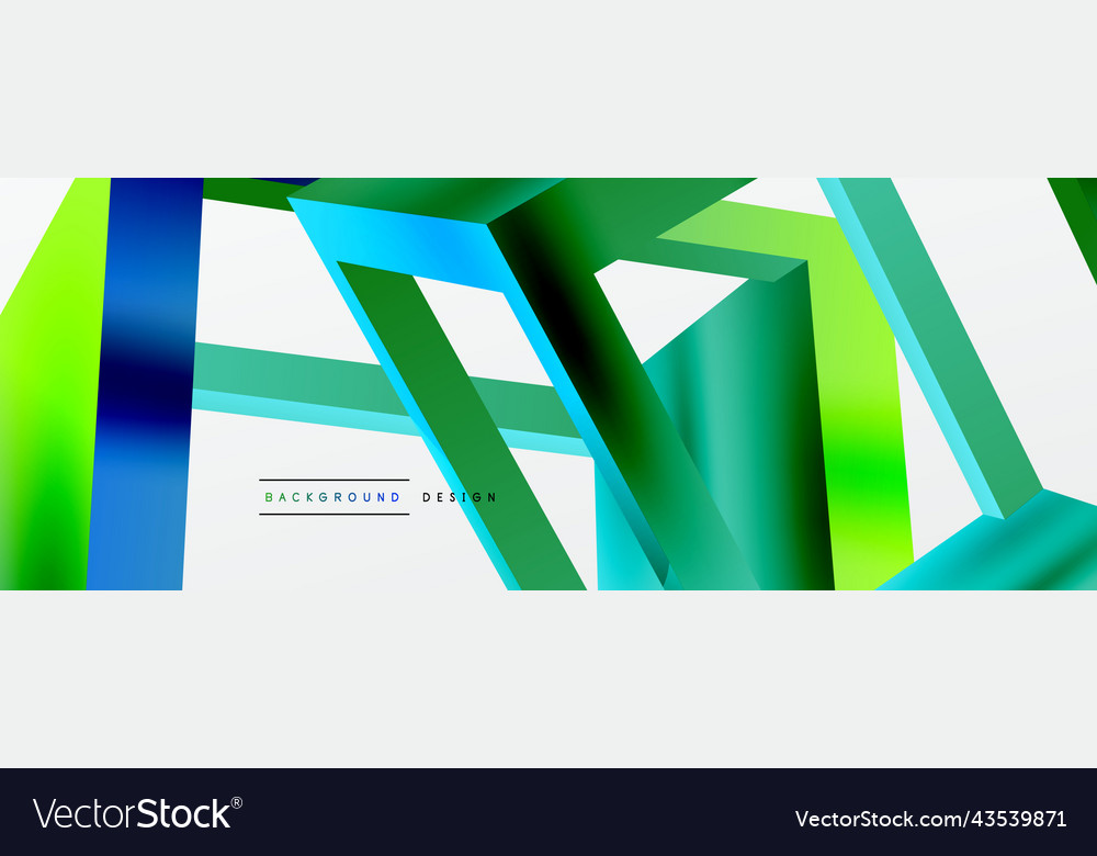 3d Cube Shapes Geometric Background Trendy Vector Image