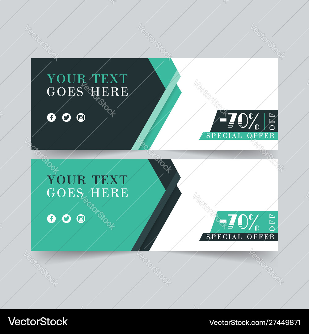 Banner set design abstract colorful design Vector Image