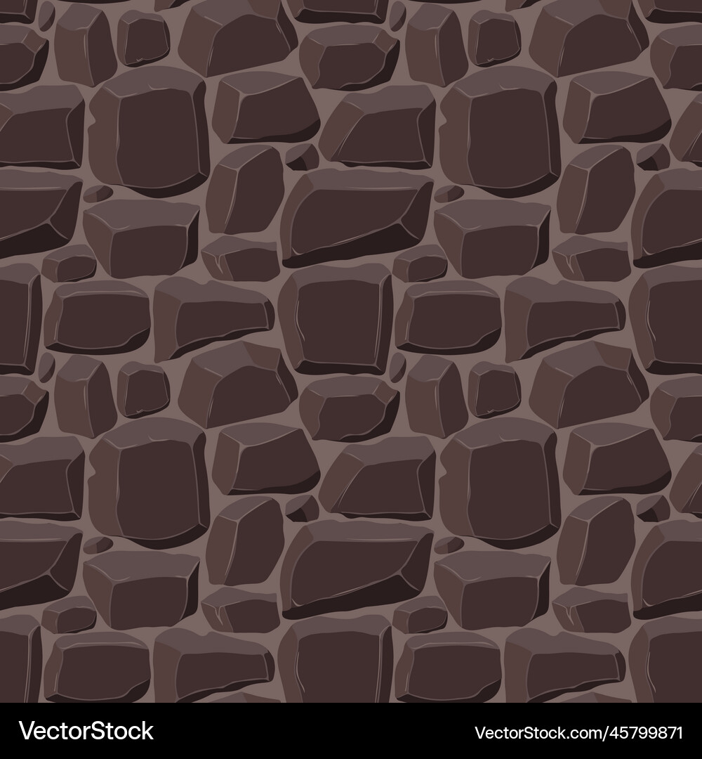 Cartoon game texture rocks dirt and ground Vector Image
